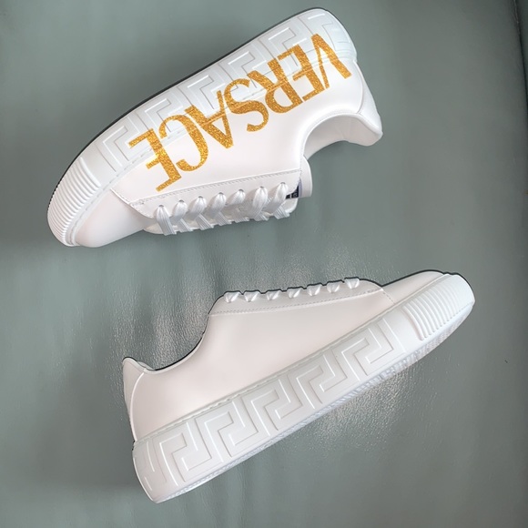 Versace | Shoes | Versace Greca Logo Low Top Sneaker Women | Poshmark